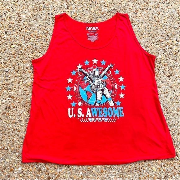 Nasa | Tops | Nwotnasared Usawesome Astronaut Tank Top Xxl | Poshmark